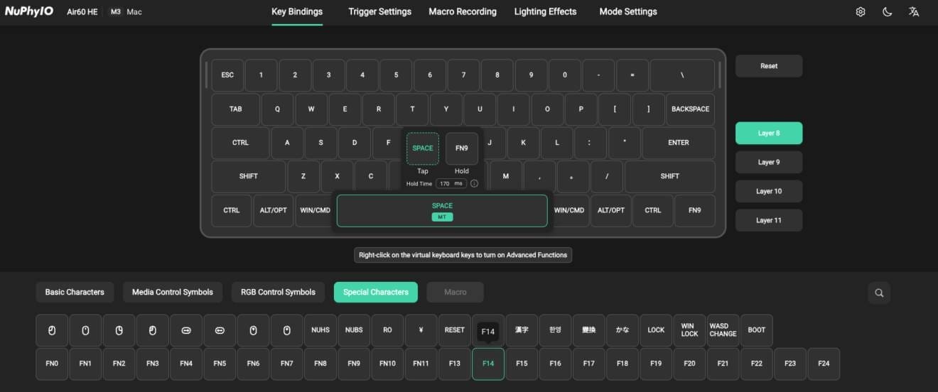 WEBブラウザ上で動作する「NuPhy io」がアップデート！「MODTAP」がさらに便利に